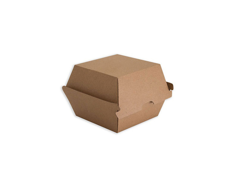 Burger Box Kraft Regular 105 x 105 x 85mm 250/Ctn