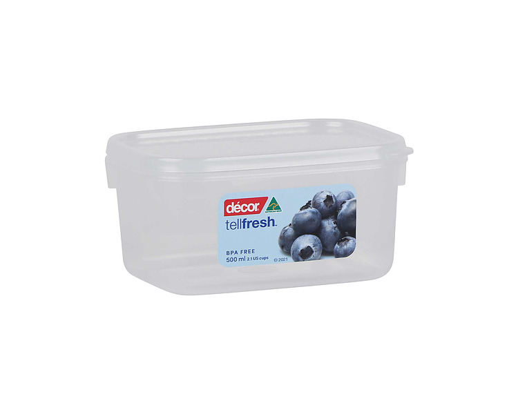 Decor Oblong Container 0.5L 135 x 110 x 68mm